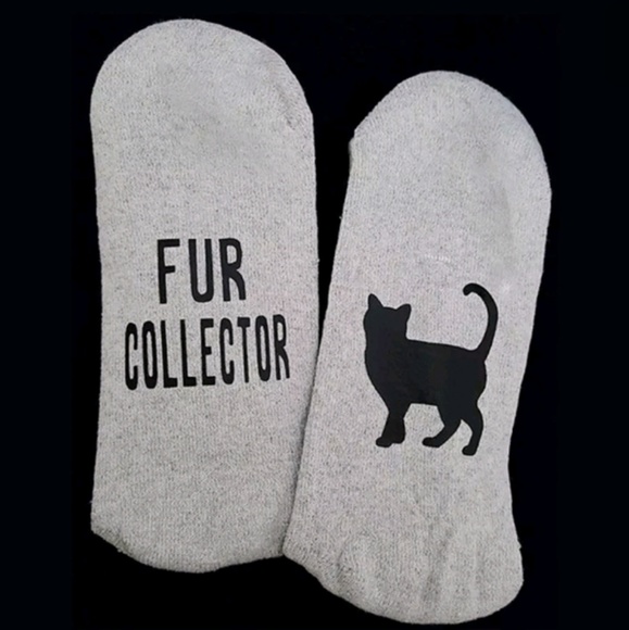 Accessories | New Gray Kitty Funny Cat Fur Collector Socks | Poshmark
